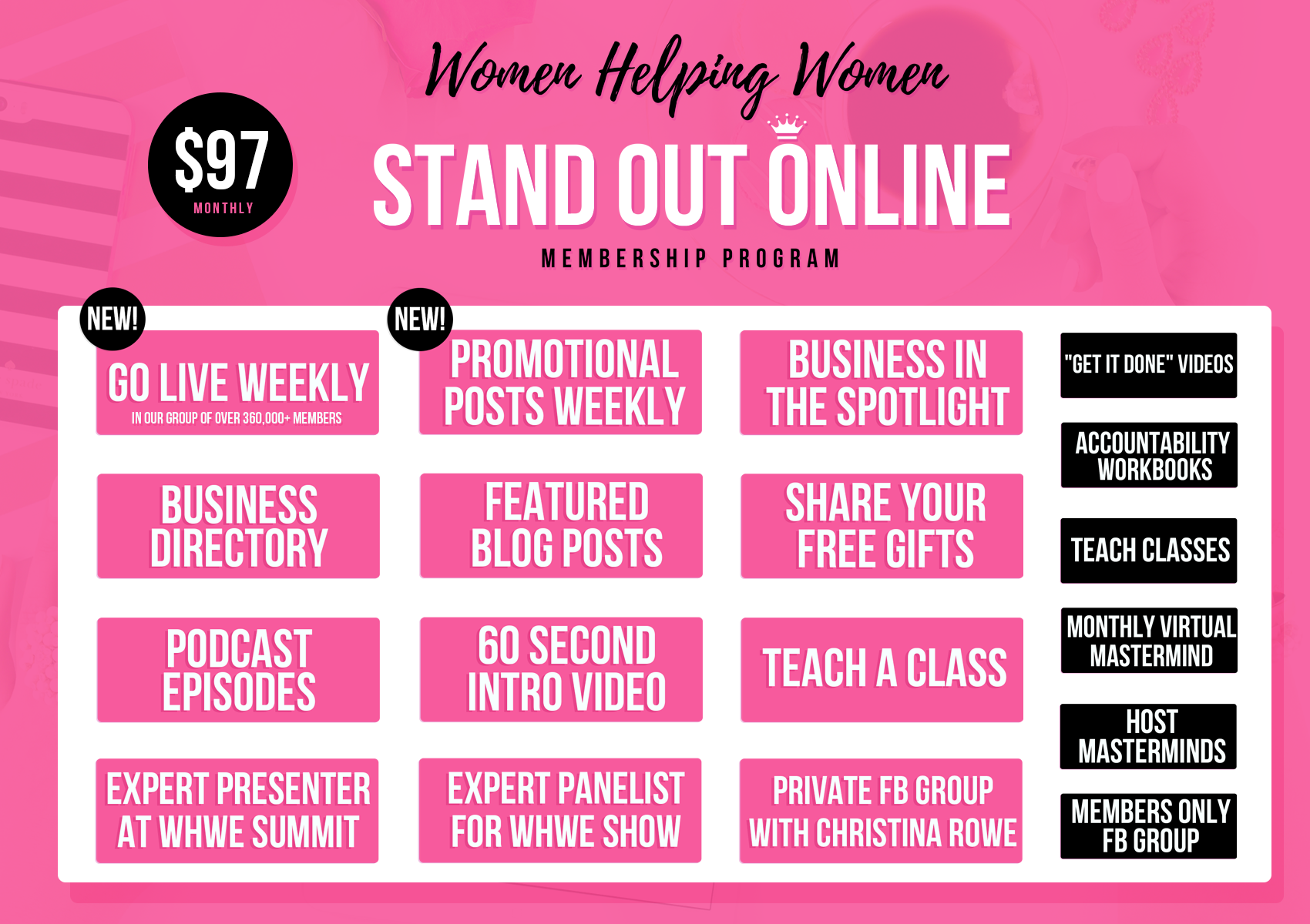 Women Helping Women Stand Out Online Membership Program